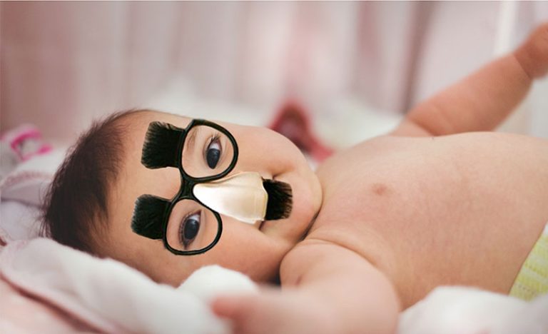 Reductress » A Blessing In Disguise? Baby Born With Fake Mustache